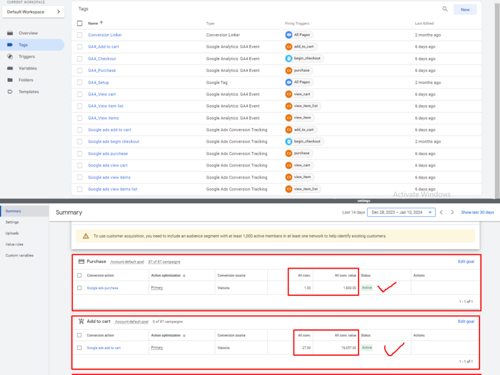 Google conversion tracking setup via google tag manager | Upwork