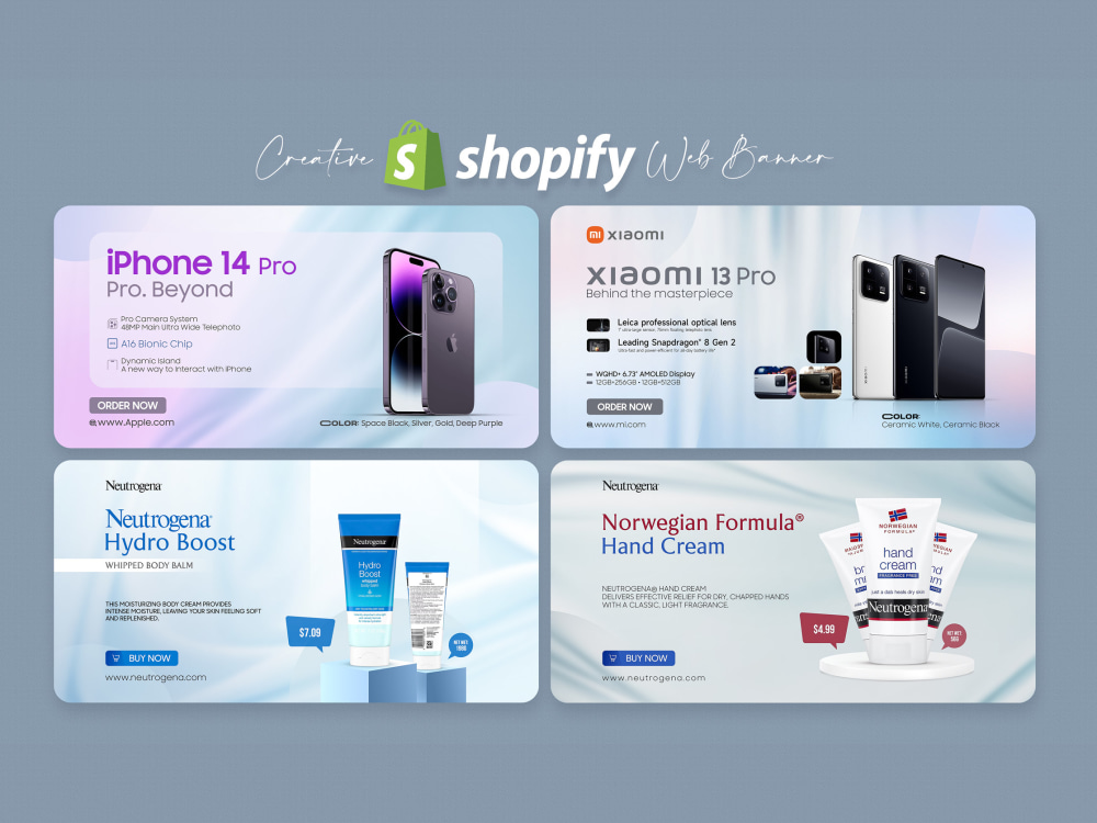 Design Shopify Banner, Web Banner, Google Banner, Web Header and Slider ...