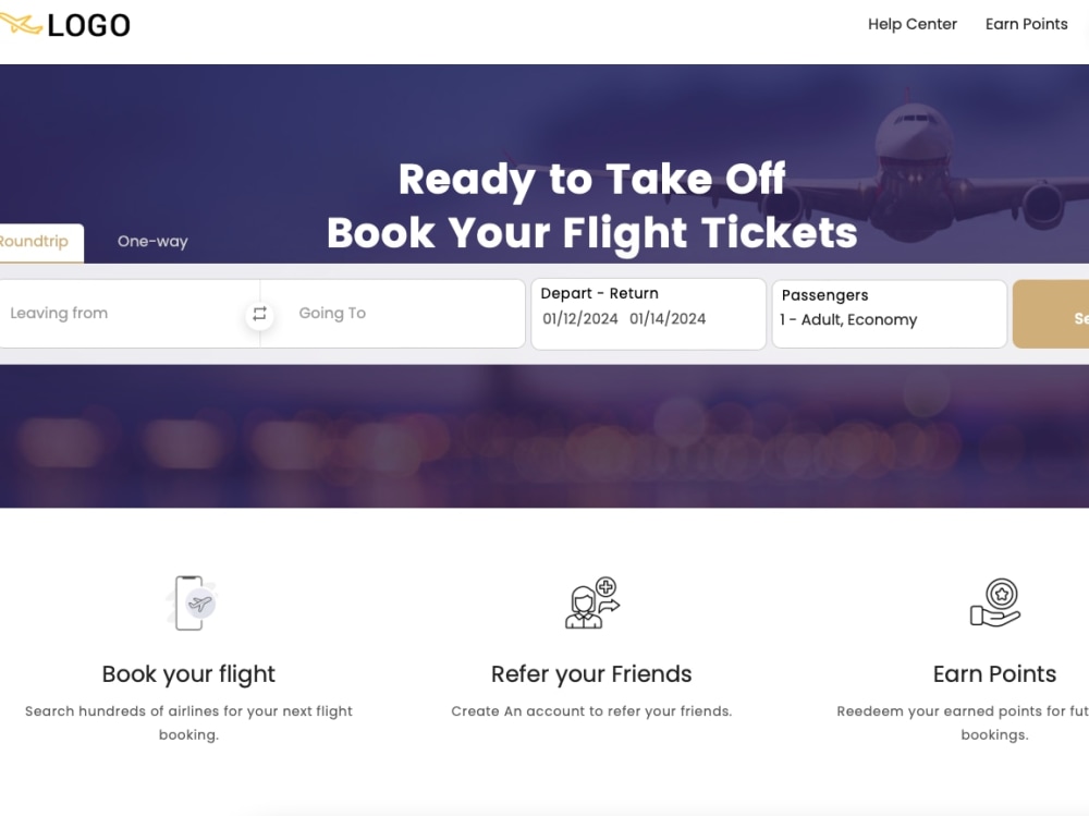 Flight booking software with attractive user interface | Upwork