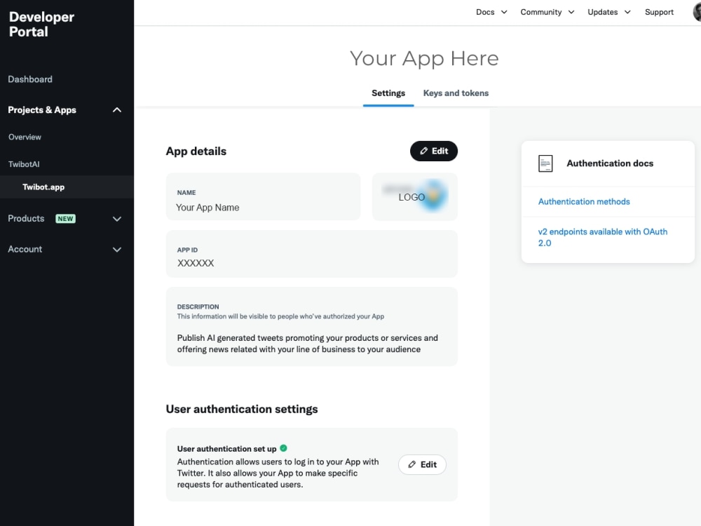 A Twitter App with "Login with Twitter" enabled for your website | Upwork