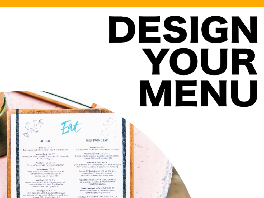 Menu Design - Design Matters! Elevate Your F&B Sales Game | Upwork