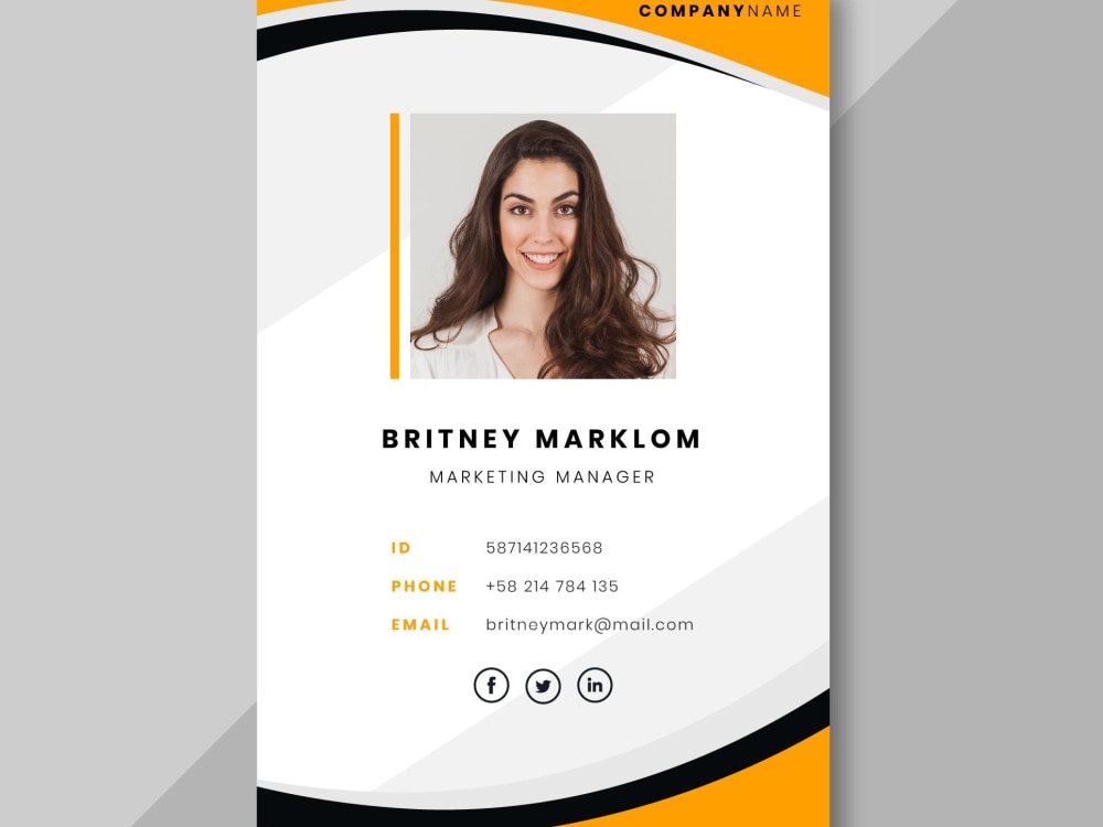 I will design id card professionally within 24 hours | Upwork