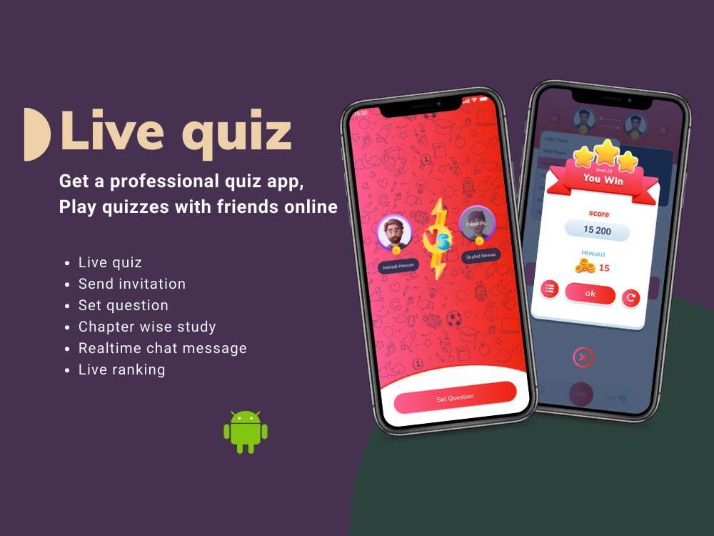 An awesome live quiz android app | Upwork