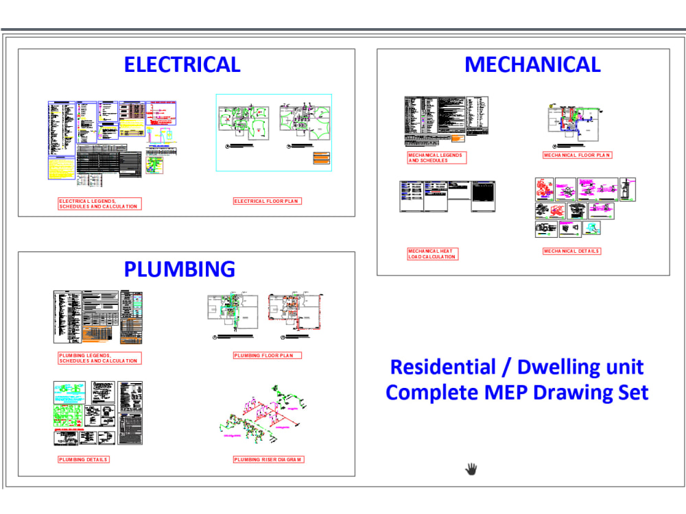 Electrical, Mechanical (HVAC), Plumbing system design. Full MEP permit ...
