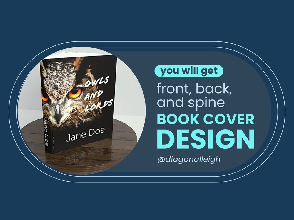 A book cover with front, back, and spine designs | Upwork