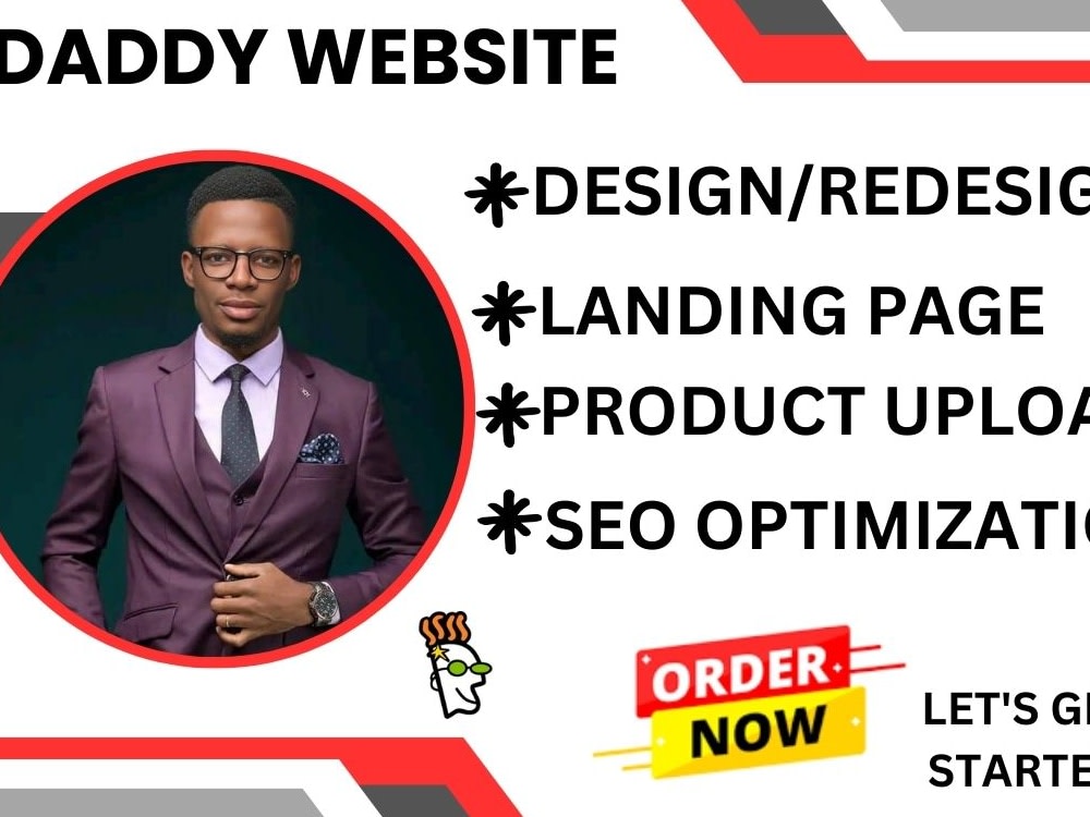 A modern Godaddy website design, Landing page with Godaddy website ...