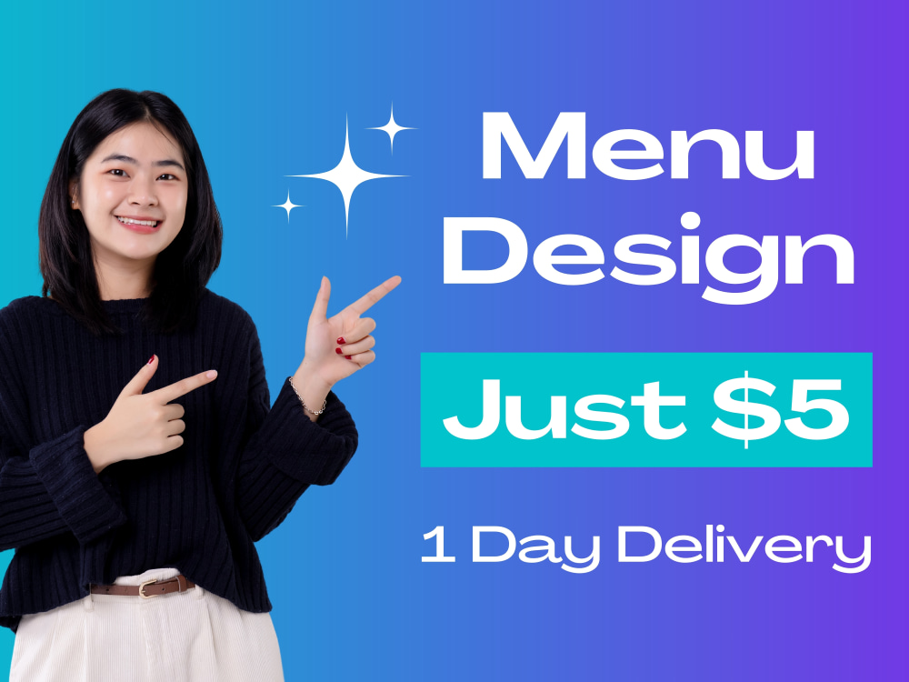 A menu design using canva | Upwork
