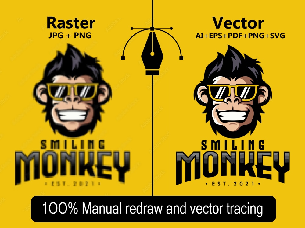 Vector tracing-vectorize image-convert raster to vector using illustrator | Upwork