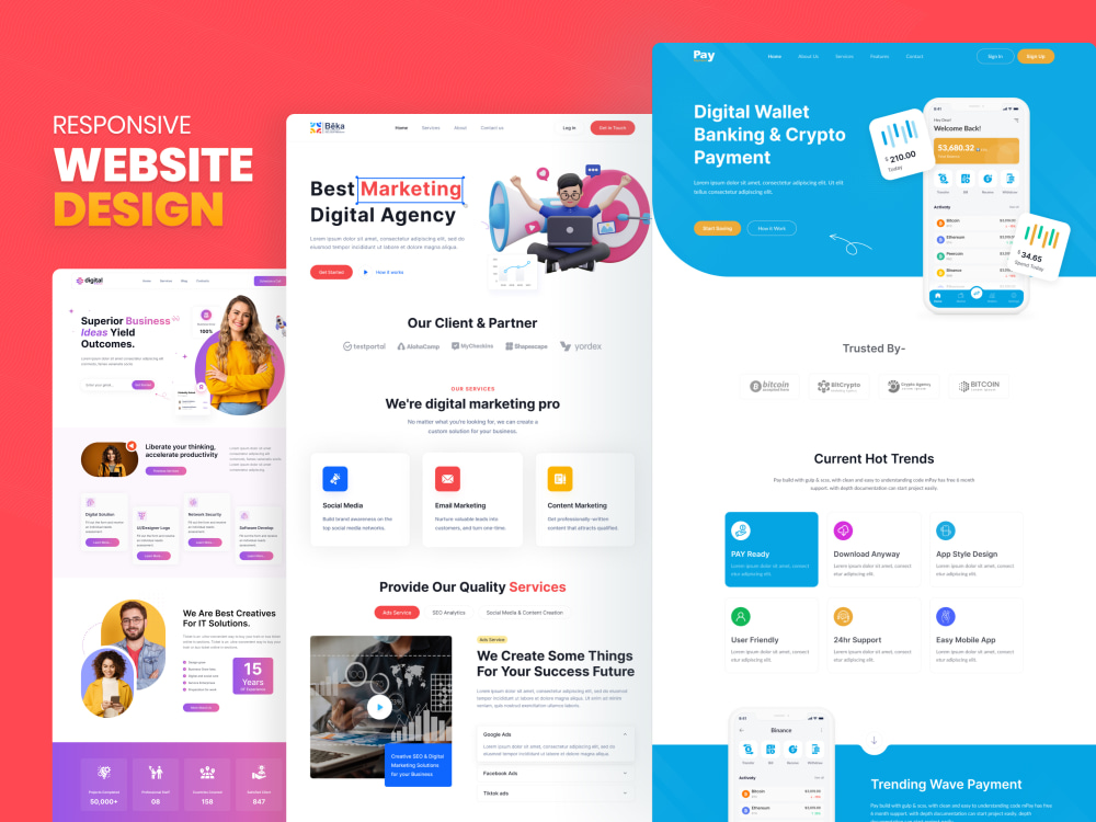 Figma website, website ui, website ui ux design or figma design website ...