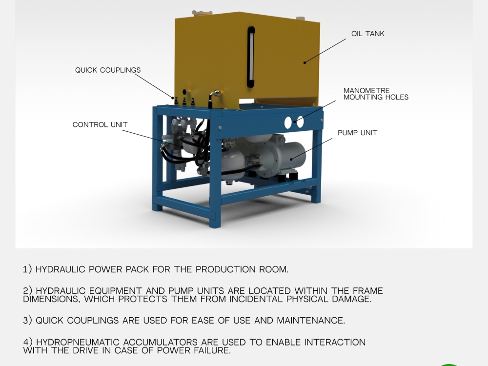 You will receive a hydraulic power pack, 3D model, BOM and drawings ...