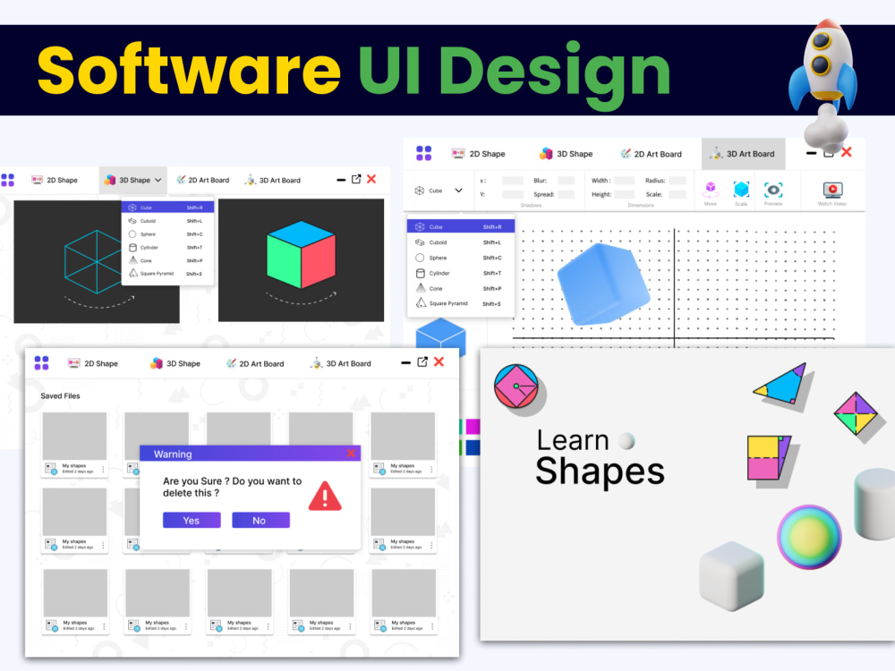 Clean modern web ui design app ui, website, landing page designs | Upwork