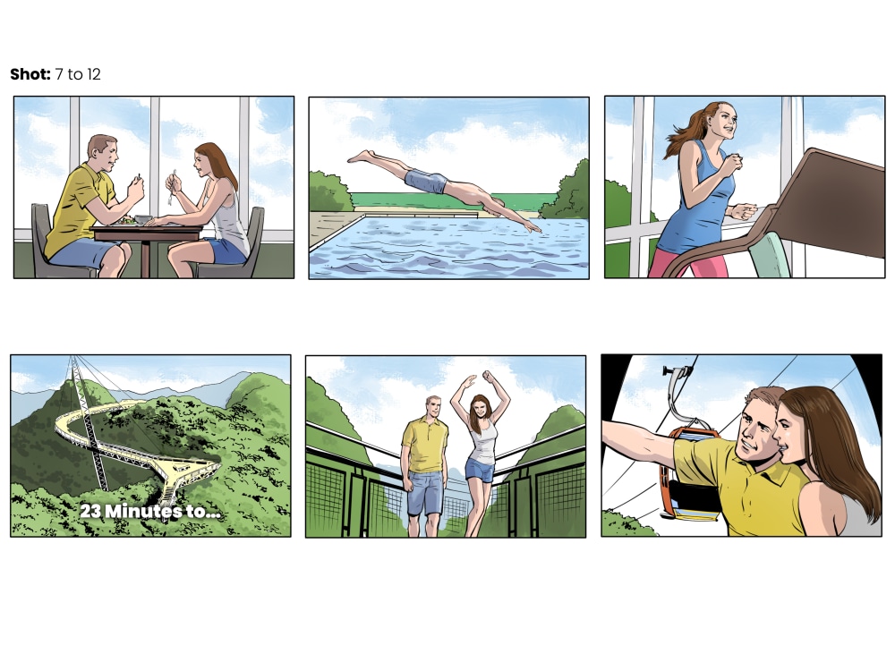 A visually appealing storyboard. | Upwork
