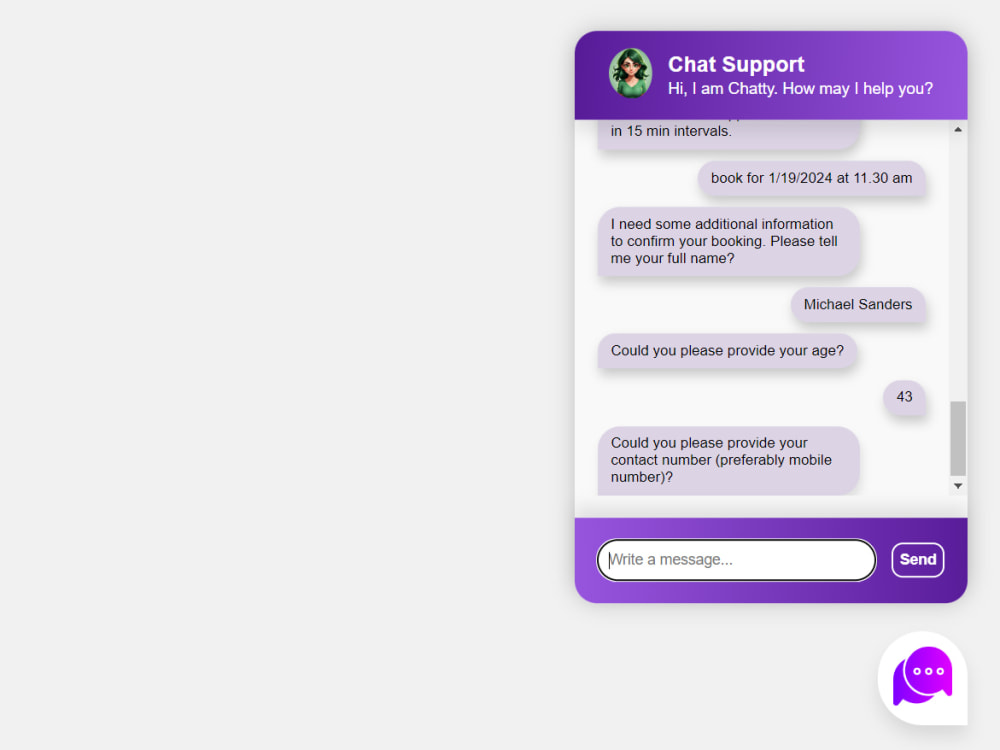 A custom AI Chatbot that can interactively book/cancel appointments ...
