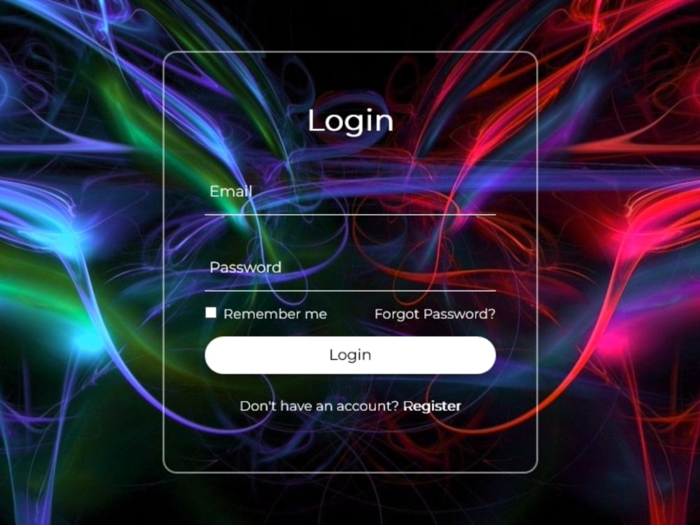 A fantastic Login form | Upwork