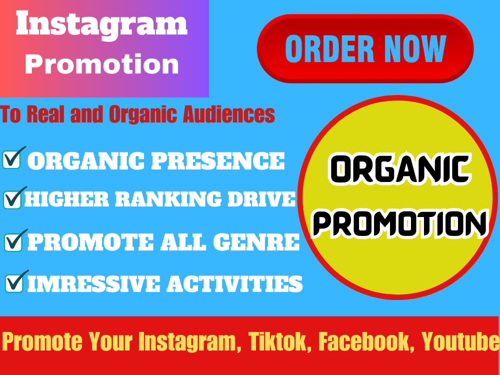 Promote and grow your instagram page organically for organic growth ...