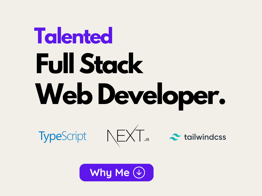 Full Stack Web Developer With Nextjs Typescript And Tailwindcss Upwork
