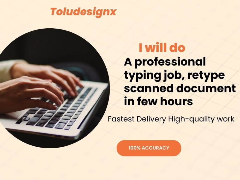 Professional typing job, retype scanned document in 24h | Upwork