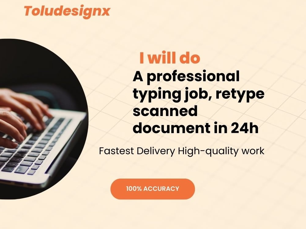 Professional typing job, retype scanned document in 24h | Upwork