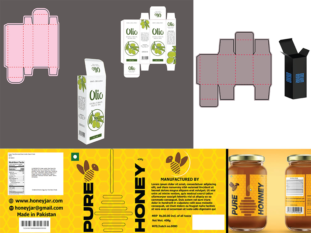 Professional packaging design or Dieline Design | Upwork