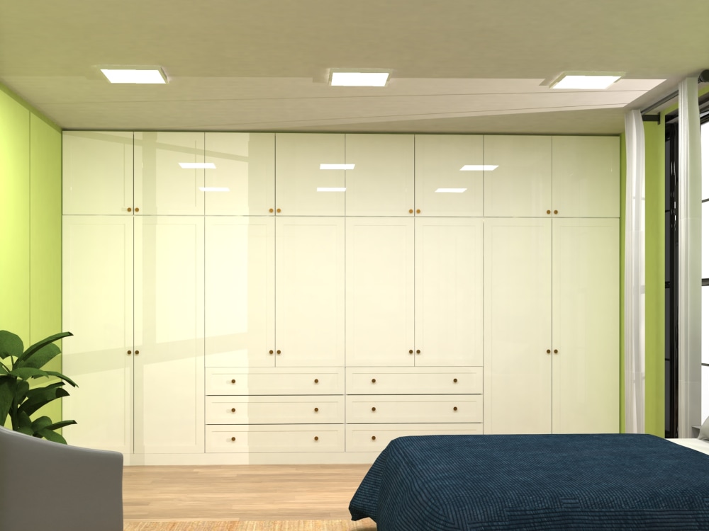 A custom closet, cabinet, interior design, with cut list and 3d ...