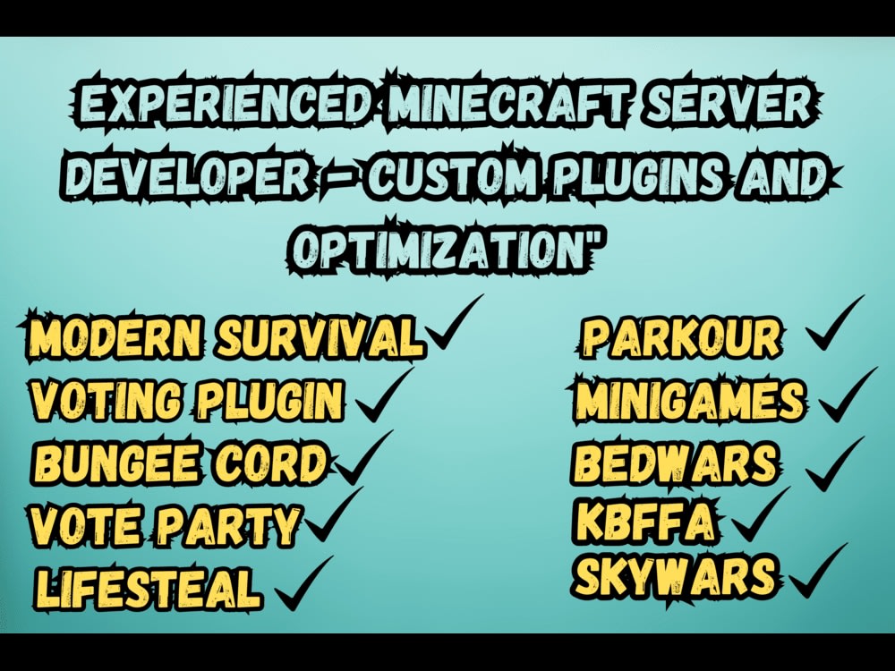 Professional Minecraft server With BugeeCord Setup | Upwork