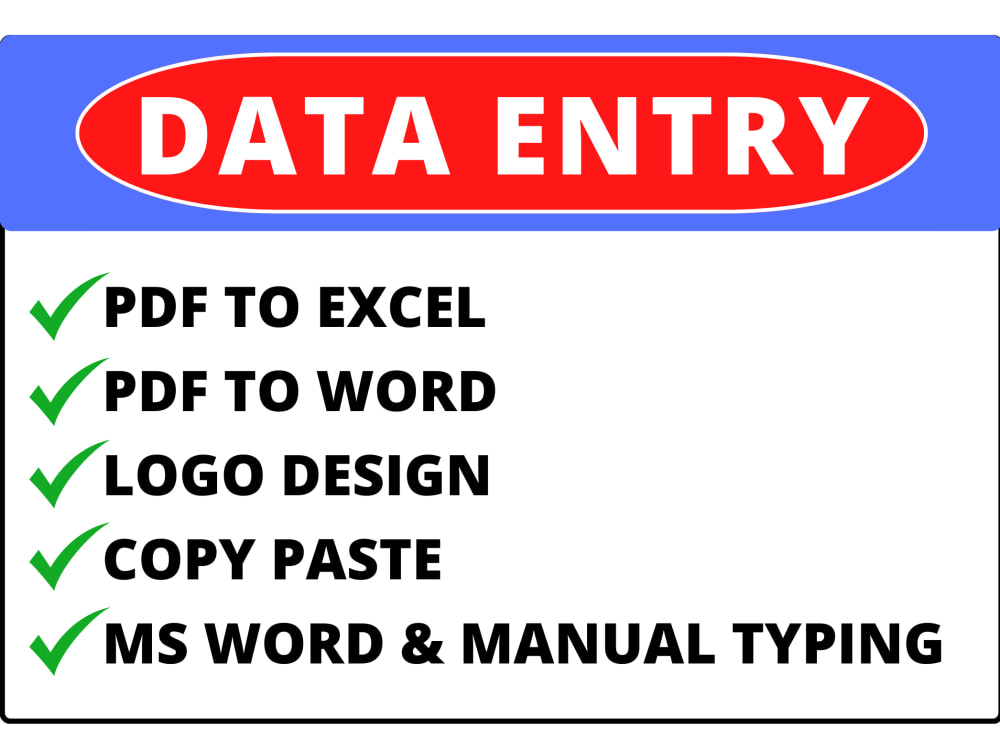 Accurate & Efficient Data Entry Specialist. Typing, Excel, Copy &Paste, PDF | Upwork