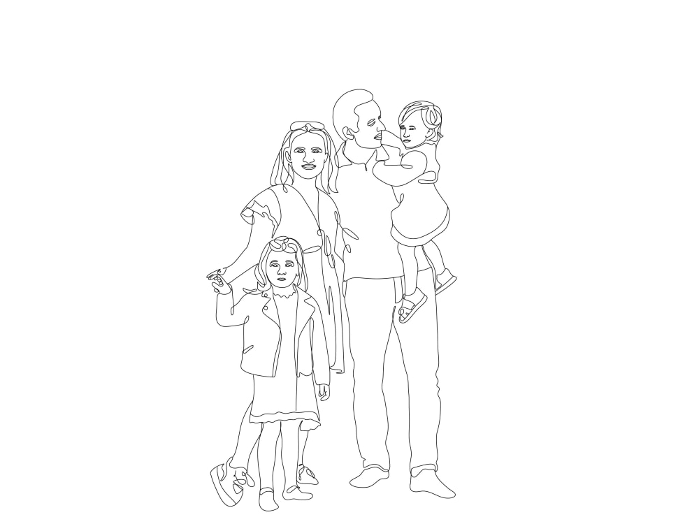 A clean line art illustration | Upwork