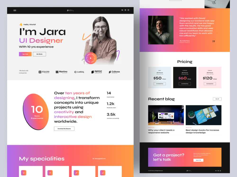 Premium Figma & XD Landing Page UI/UX Design | Responsive Conversion Driven | Upwork