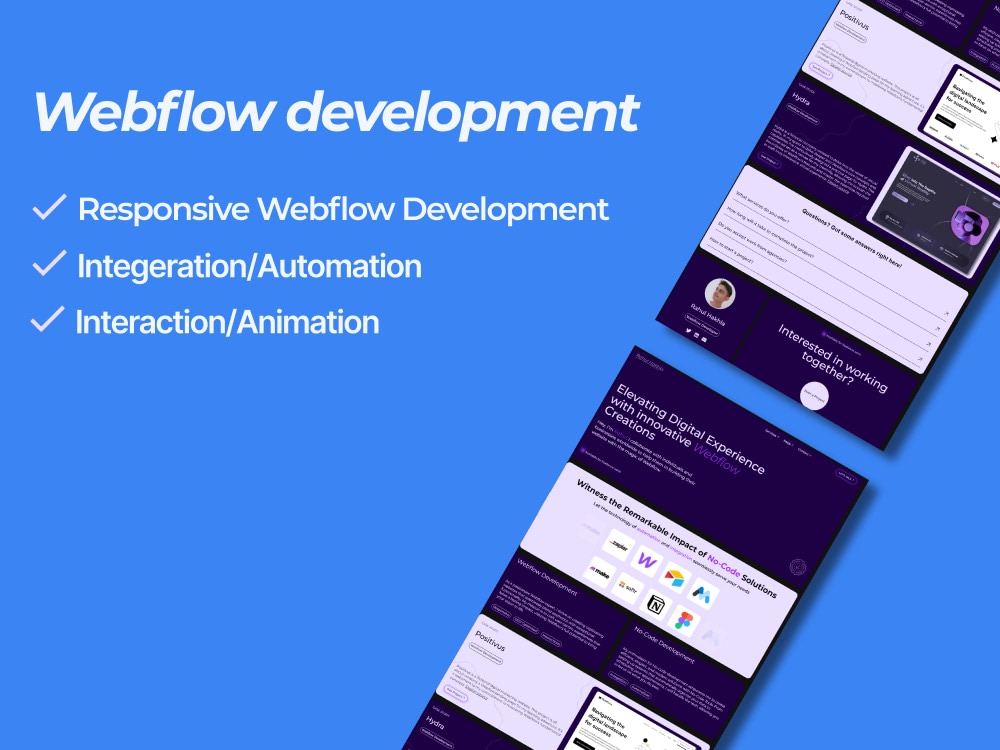 Responsive and Interactive Webflow Development of your Figma Designs | Upwork