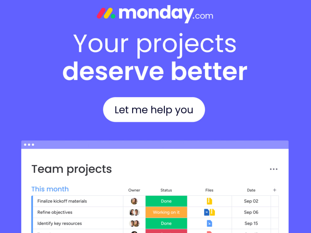 Monday.com assistance, Project Management Platform set up | Upwork