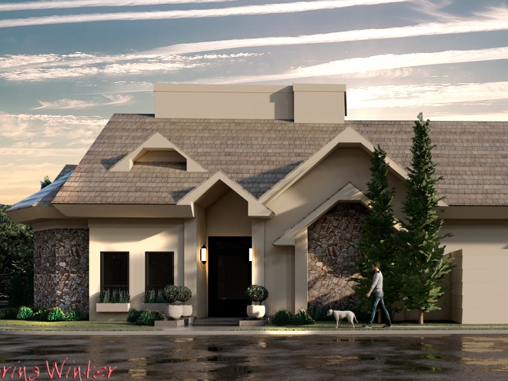 Fantastic quality of 3D rendering of exterior for house building | Upwork