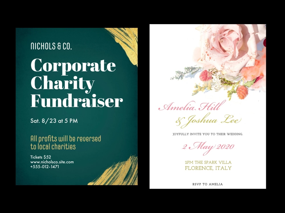 Pdf printable invitations for events and wedding | Upwork