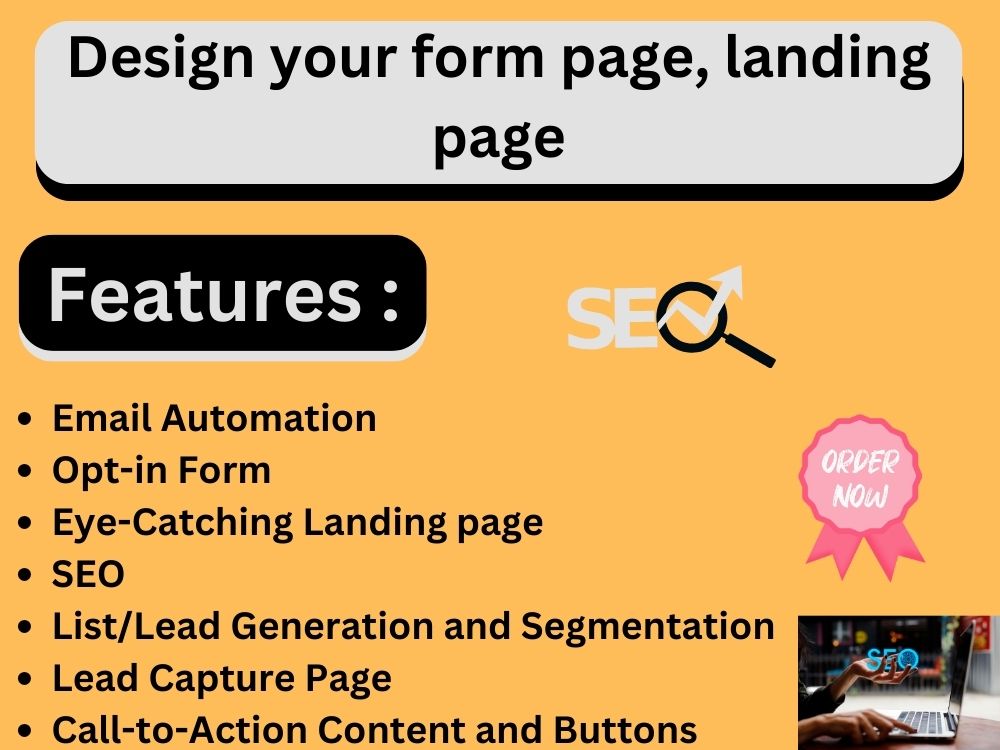 Design for your form page, landing page | Upwork