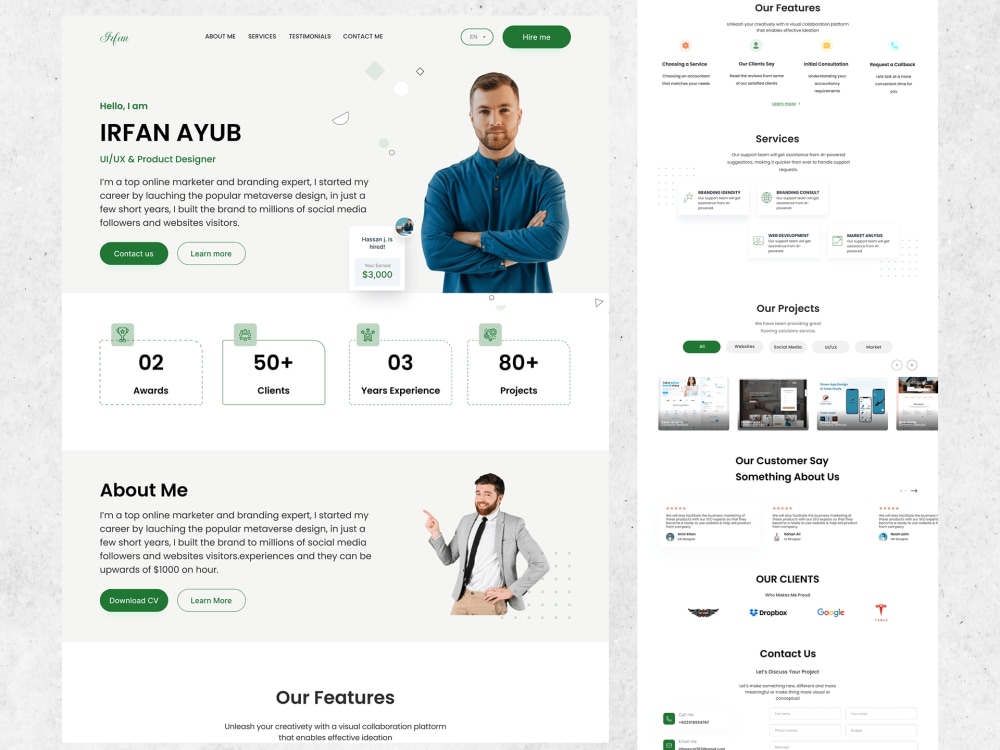 Website Landing Page UI UX design in Figma | Website development | Upwork