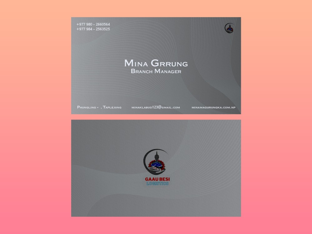 A premium quality business card that will make your profile exquisite ...