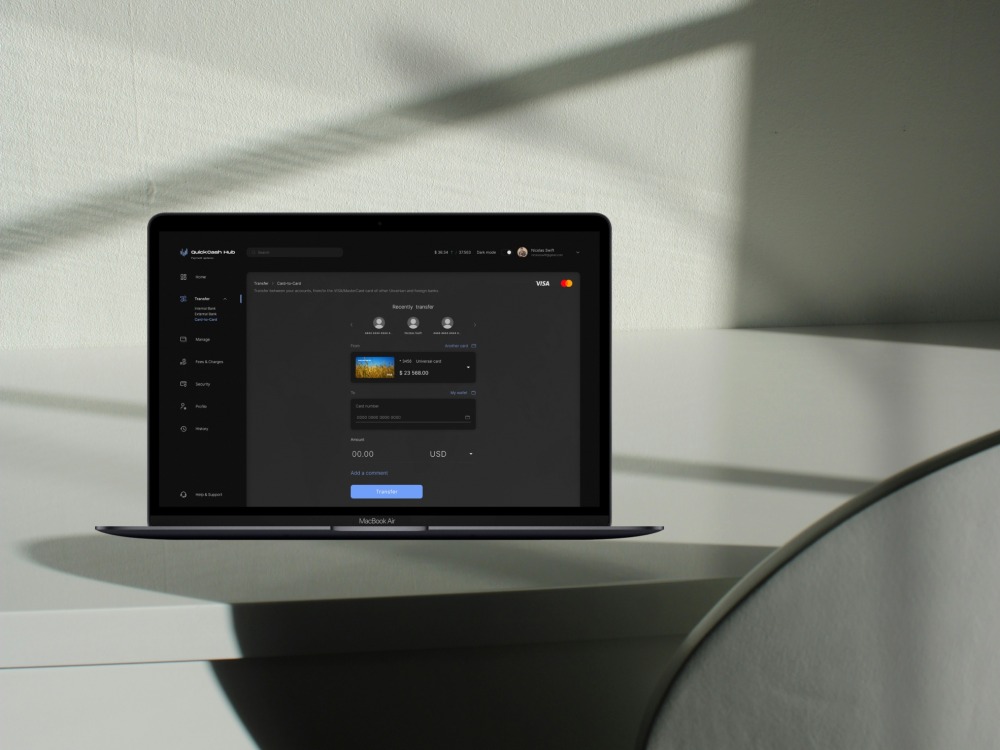 A professional and clear Web App | Finance design | Dashboard | Upwork