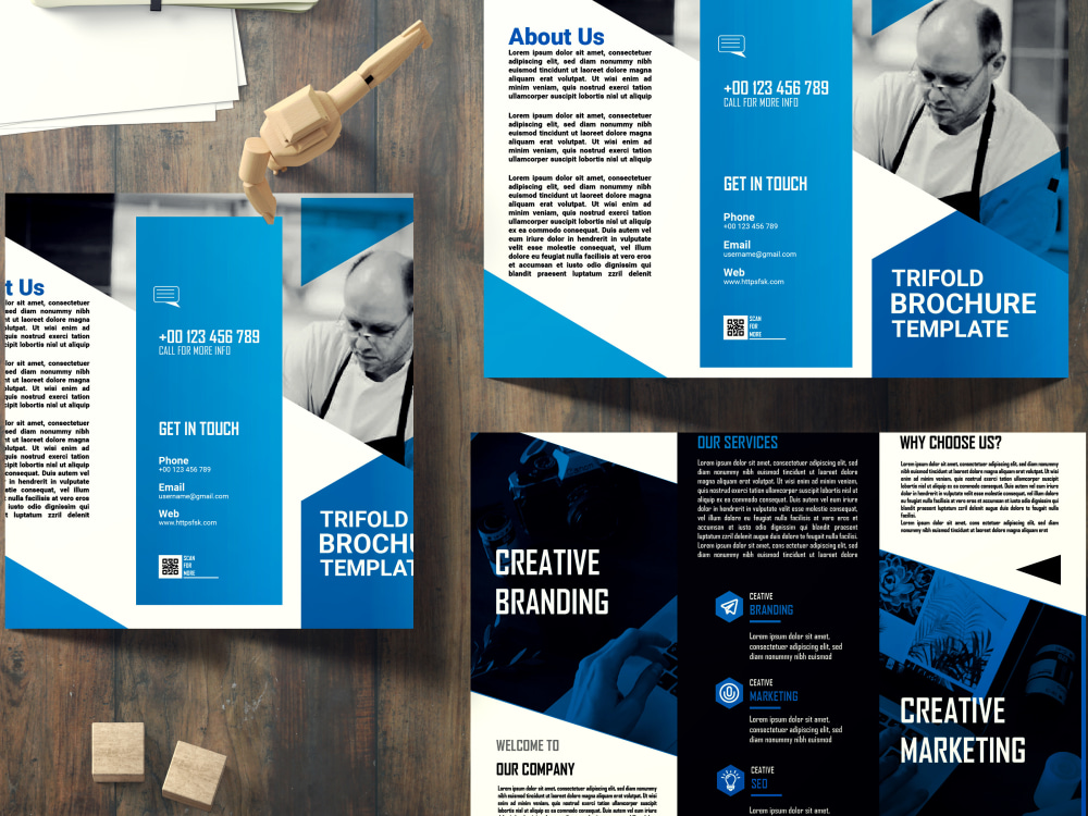 A fantastic modern trifold brochure design. | Upwork