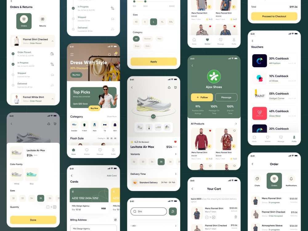 A custom ui/ux design for your E-commerce app | Upwork