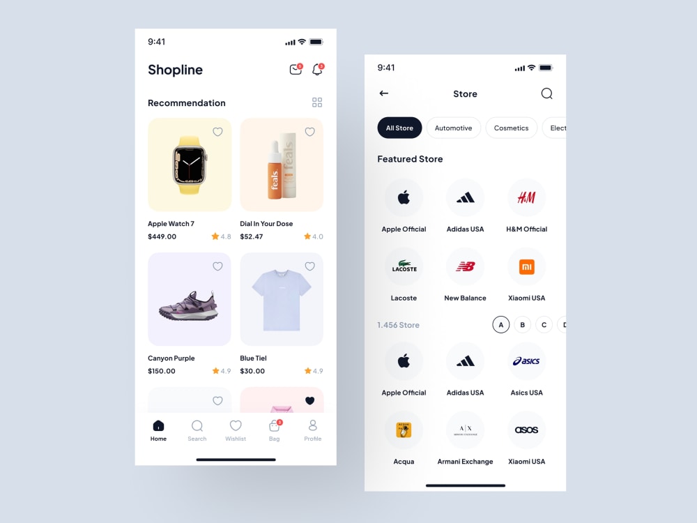 A custom ui/ux design for your E-commerce app | Upwork