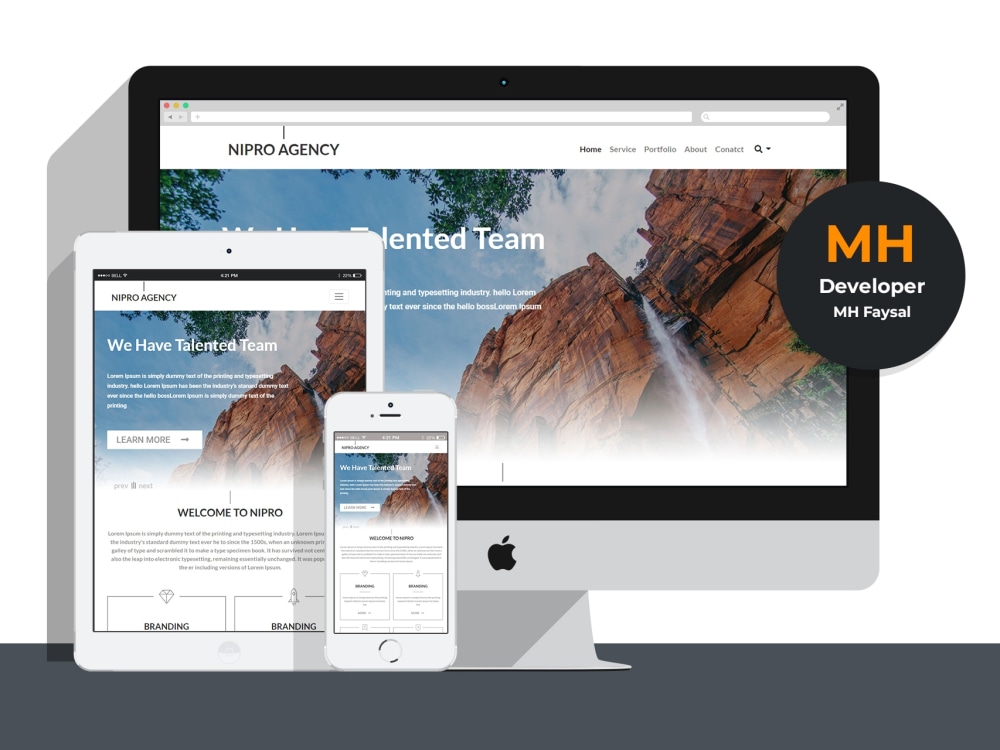 Full responsive Landing page website with HTML, CSS, JavaScript, Bootstrap | Upwork