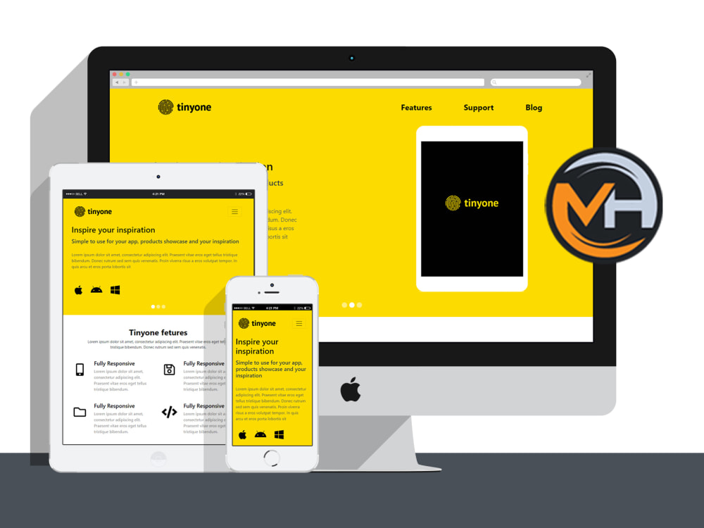 Full Responsive Landing Page Website With Html Css Javascript