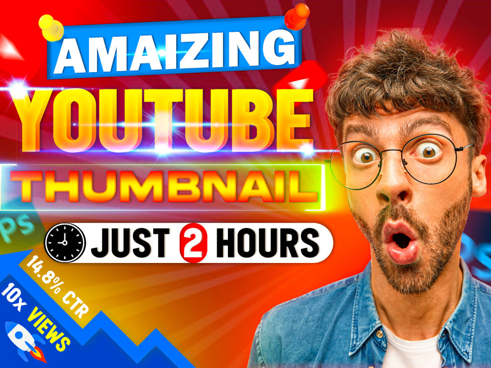 Clickbait and eye catching best thumbnails in 2 hrs | Upwork