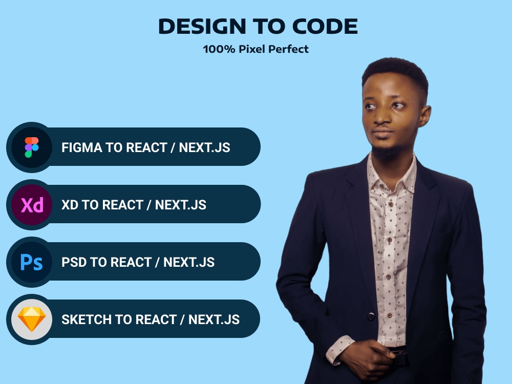 Pixel-perfect React.js/Next.js from Figma, PSD or Adobe XD | Upwork