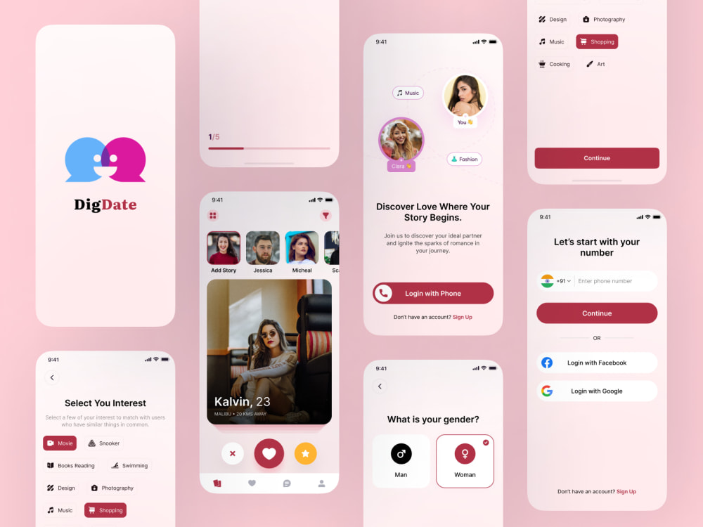 Attractive mobile ui ux design or app ui ux design in Figma | Upwork
