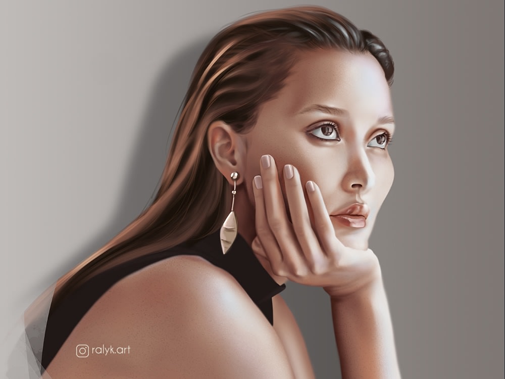 Realistic portrait artwork, High-res raster graphic | Upwork