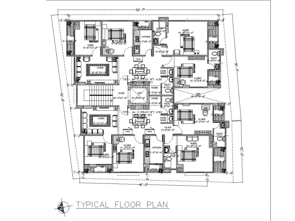 Expert 2D Floor Plan and Design with Details Drawing for your Building ...