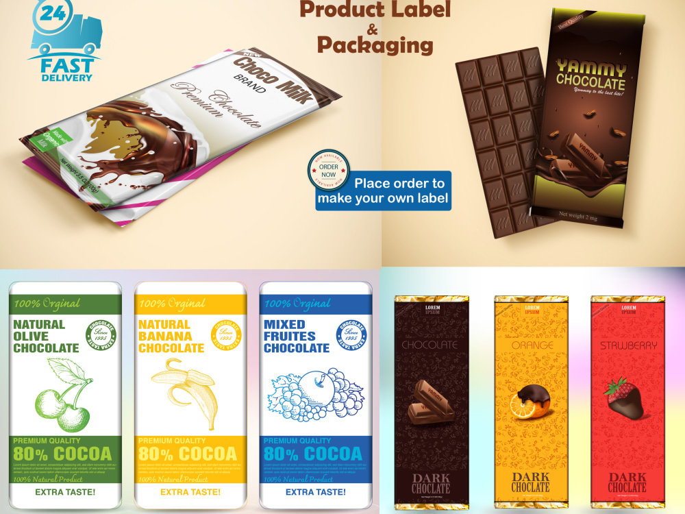 A chocolate pack, Dark chocolate packaging, chocolate pack. | Upwork