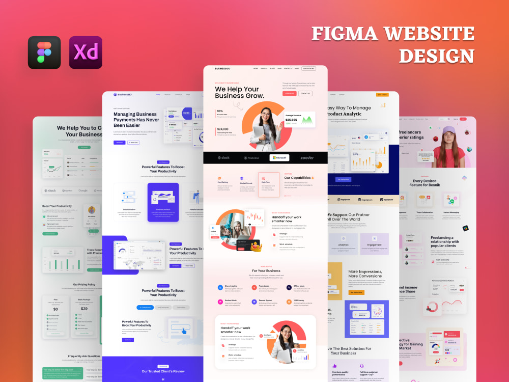 Figma website design, website mockup, website ui design, figma design ...