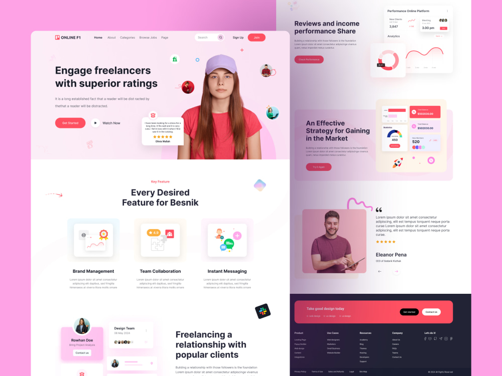 Figma website design, website mockup, website ui design, figma design ...