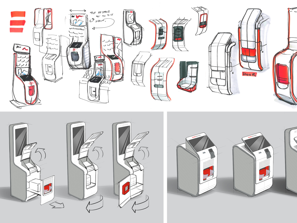Concept development with sketching, 3D cad and renders | Upwork